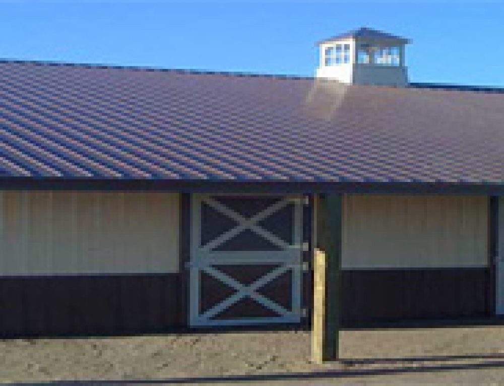 Custom Metal Horse Barn with Horse Stalls- Yoder, Colorado